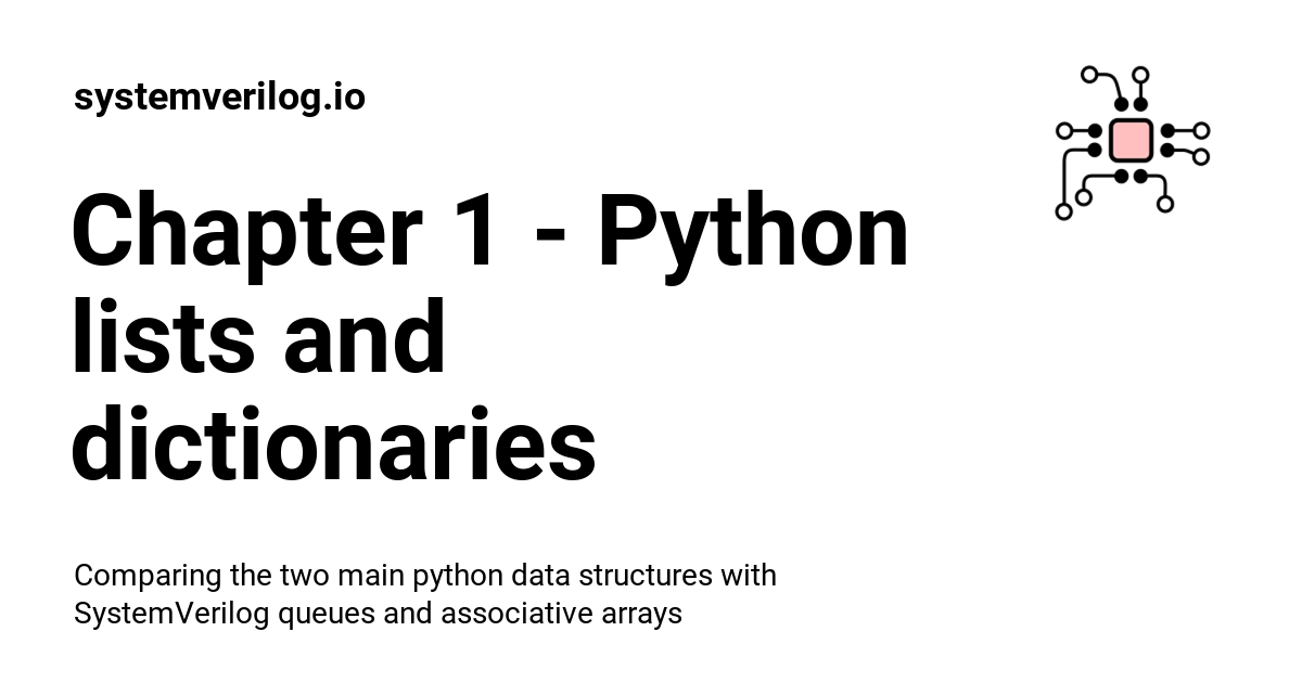 Chapter 1 Python Lists And Dictionaries